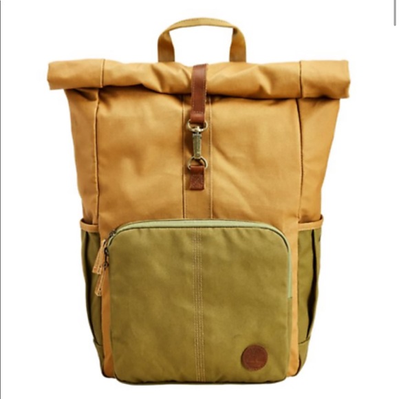 Timberland | Bags | Timberland Mens 24liter Roll Top Bronze Backpack ...